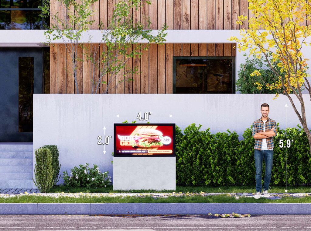 Double Sided 2x4 Outdoor LED Sign - Full Color 5K-6mm Resolution
