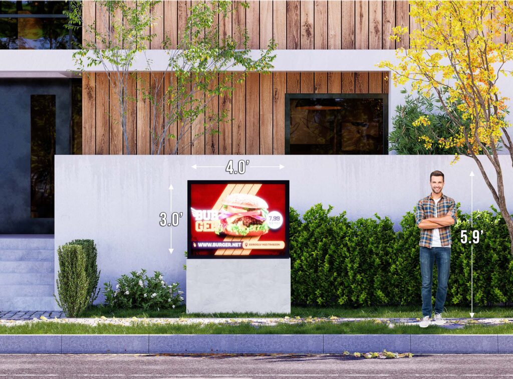 Single Sided Outdoor 3x4 LED Sign 6mm - Clear and Impactful Messaging